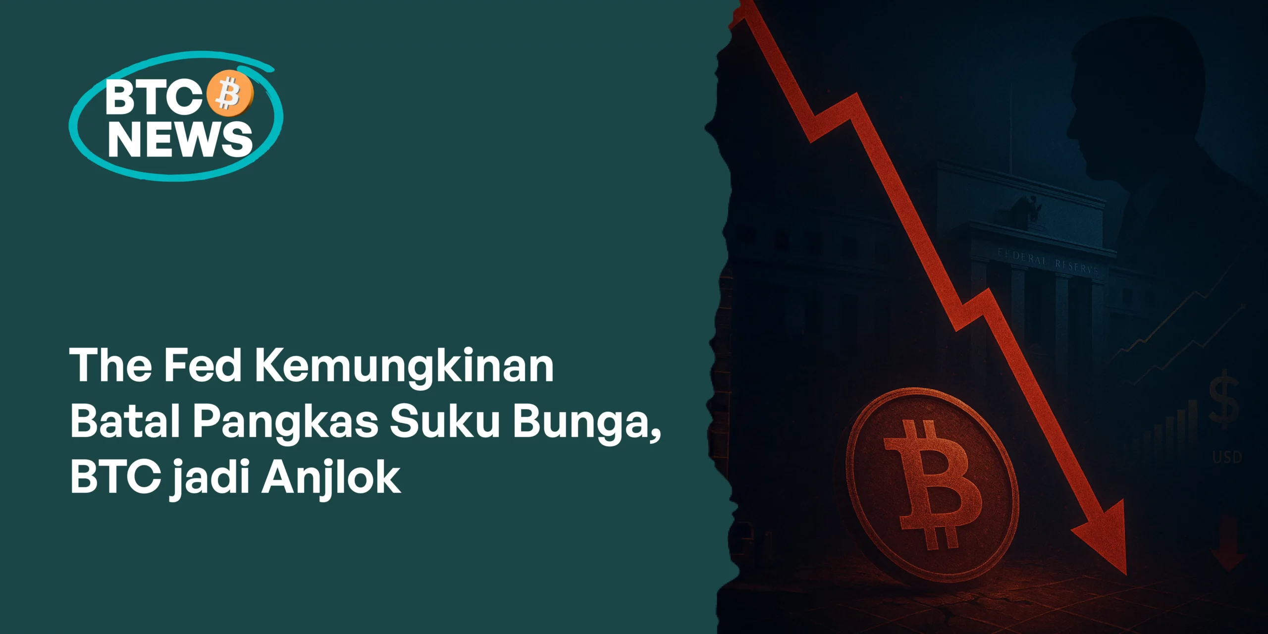 The Fed Kemungkinan Batal Pangkas Suku Bunga, BTC jadi Anjlok